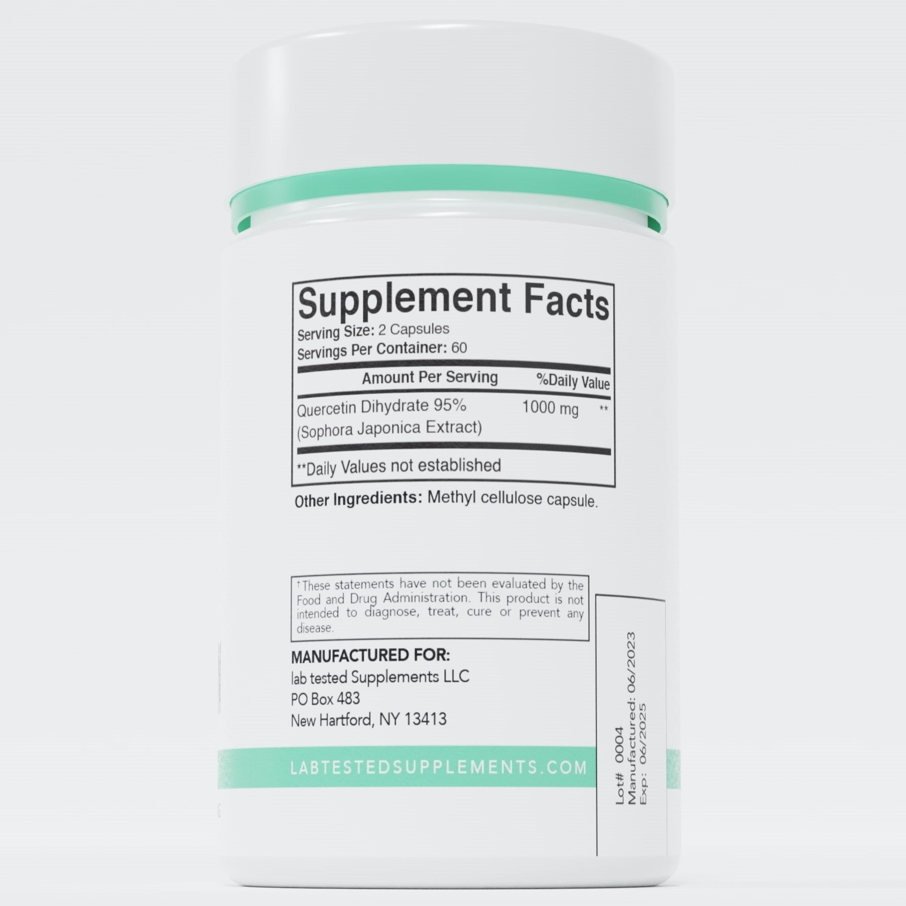 Quercetin - 120 500mg capsules – Lab Tested Supplements
